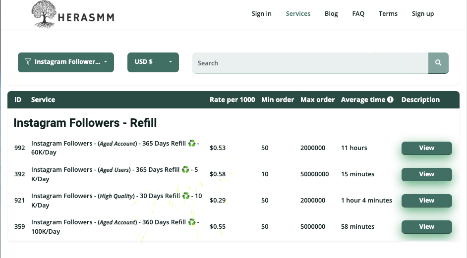 Instagram SMM Services