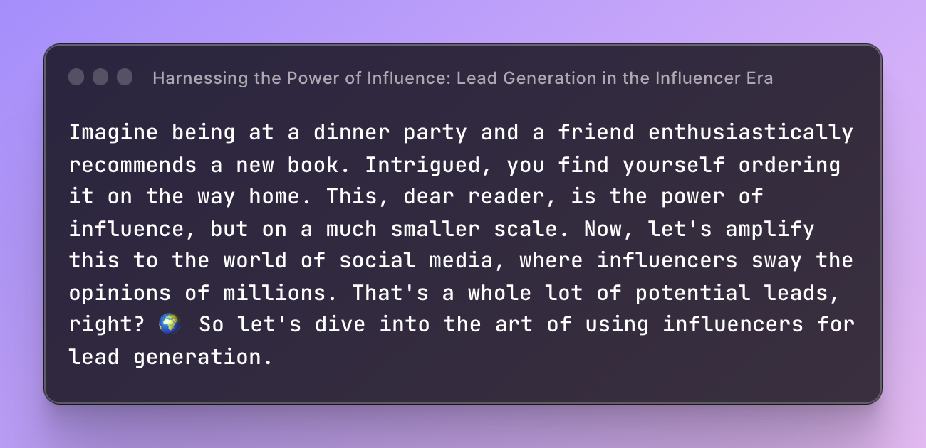 Harnessing The Power Of Influence Lead Generation In The Influencer Era 💥🔗