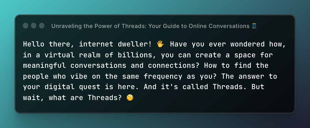 Unraveling the Power of Threads: Your Guide to Online Conversations 🧵
